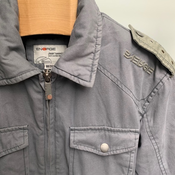 Energie | Jackets & Coats | Energie 0 Cotton Gray Jacket Size Medium ...